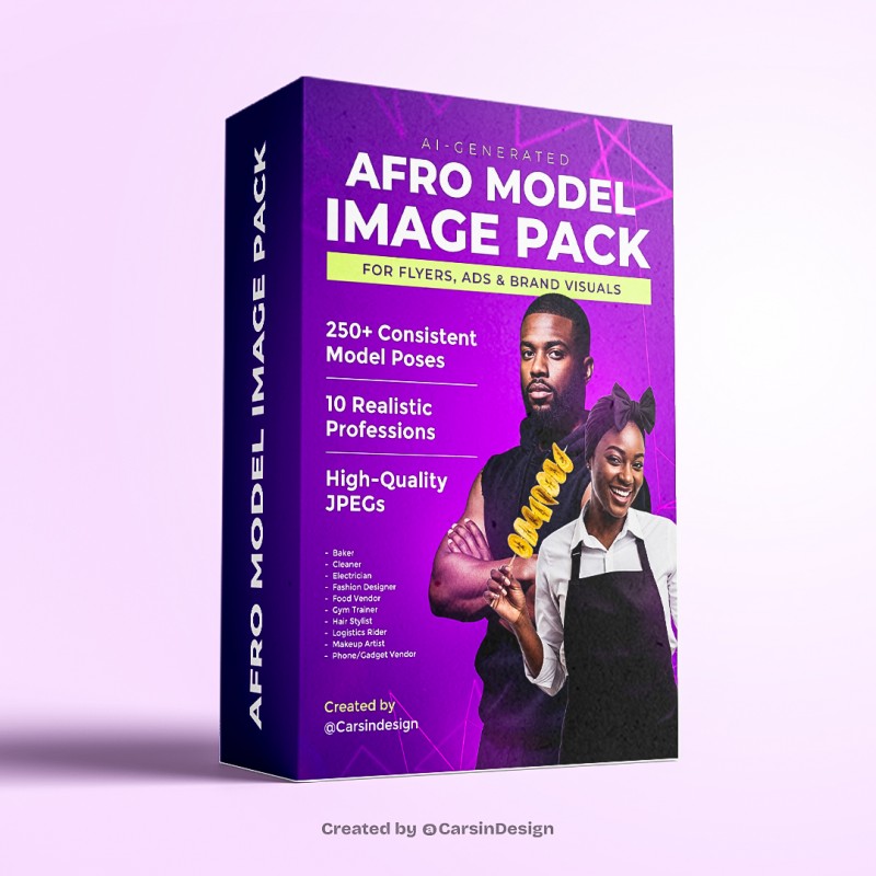 Buy Afro Model Image Pack — For Flyers, Ads & Socials by Adediran Francis Ademola on Selar