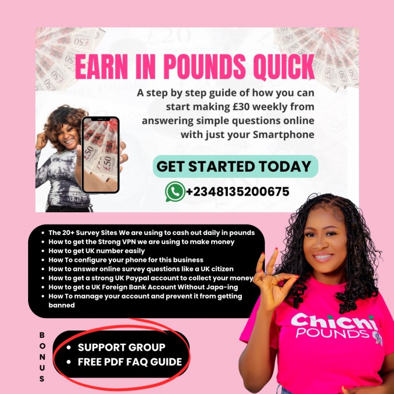 Buy EARN IN POUNDS QUICK WITH ONLINE SURVEYS by Chisom Sandra Aforkah ...