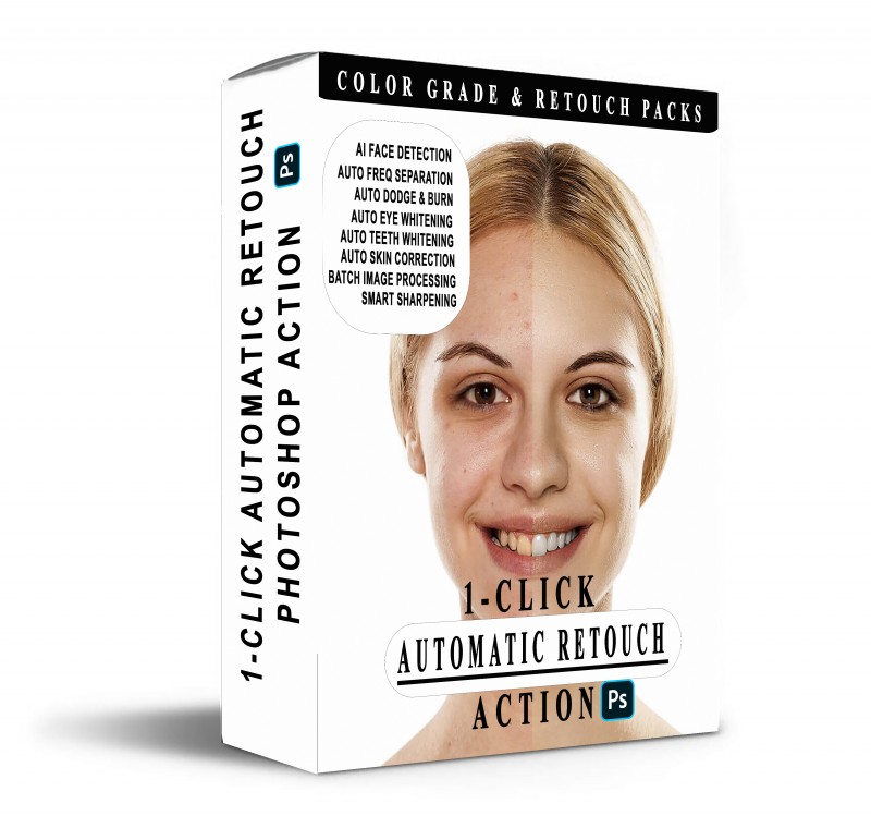 Buy One Click Automatic Retouch Action for Photoshop by Color grade ...