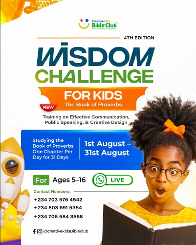 Get WISDOM CHALLENGE 4TH EDITION by CREATIVE KIDS BIBLE CLUB on Selar
