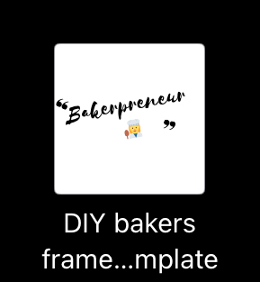 Get 4 DIY bakers frame templates by Cyndie Azuka on Selar