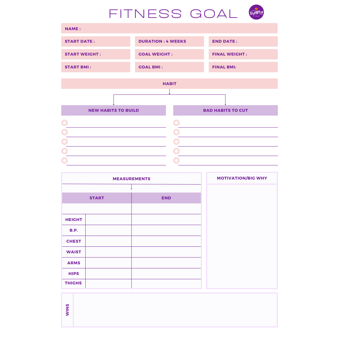 Get Simple Fitness Goal/Assessment Planner by Dania Fitness on Selar