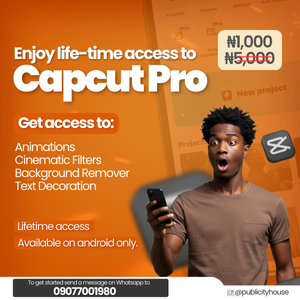 Buy CAPCUT PRO (LIFETIME ACCESS) by Daniel Friday Okodi on Selar