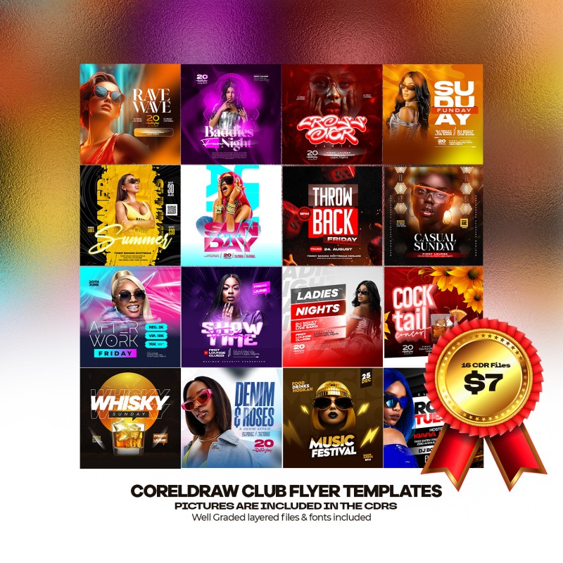 Buy CORELDRAW CLUB TEMPLATE (Volume 1) by Daphorel Studio on Selar