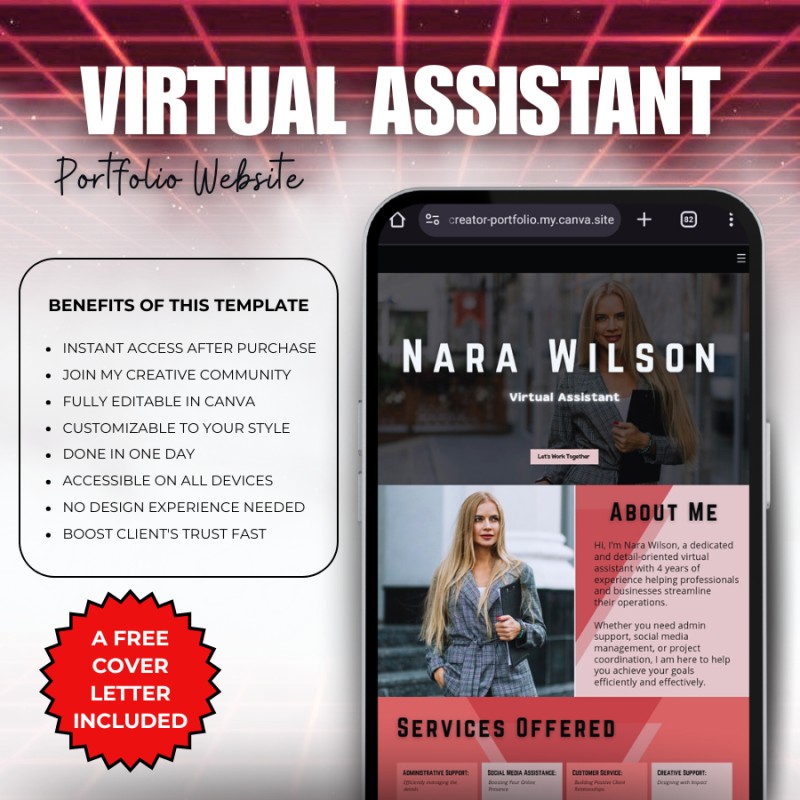 Buy VIRTUAL ASSISTANT PORTFOLIO WEBSITE (1) by Oluwadarasimi ...