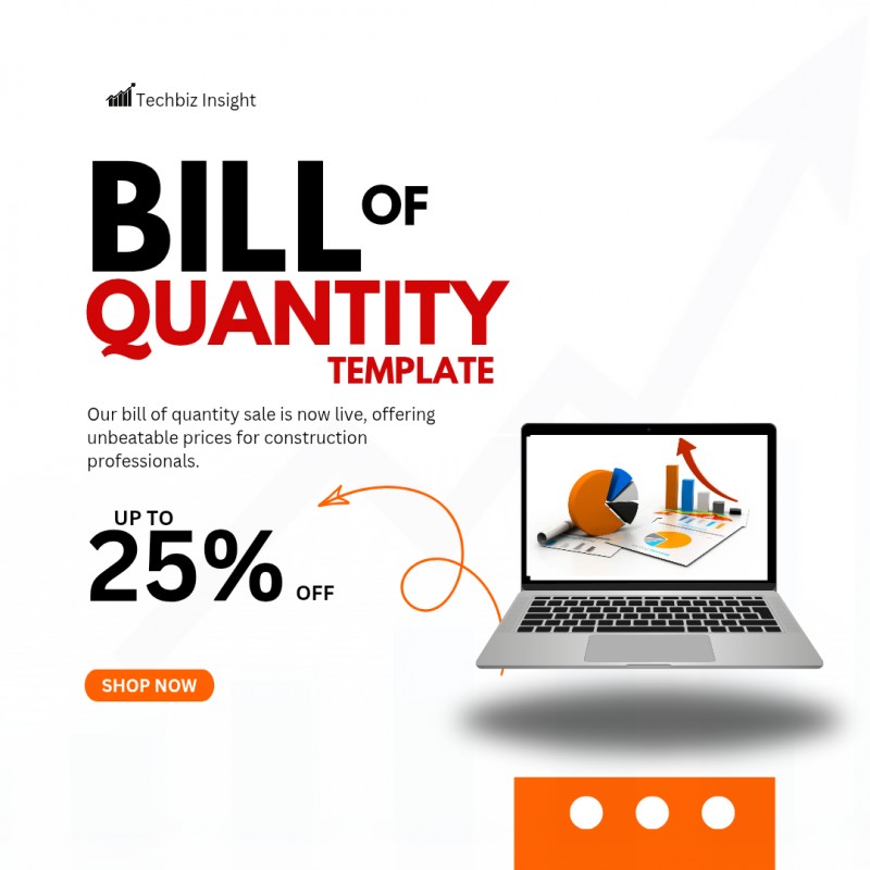 Buy Bill of Quantity Template by Techbiz Insights on Selar