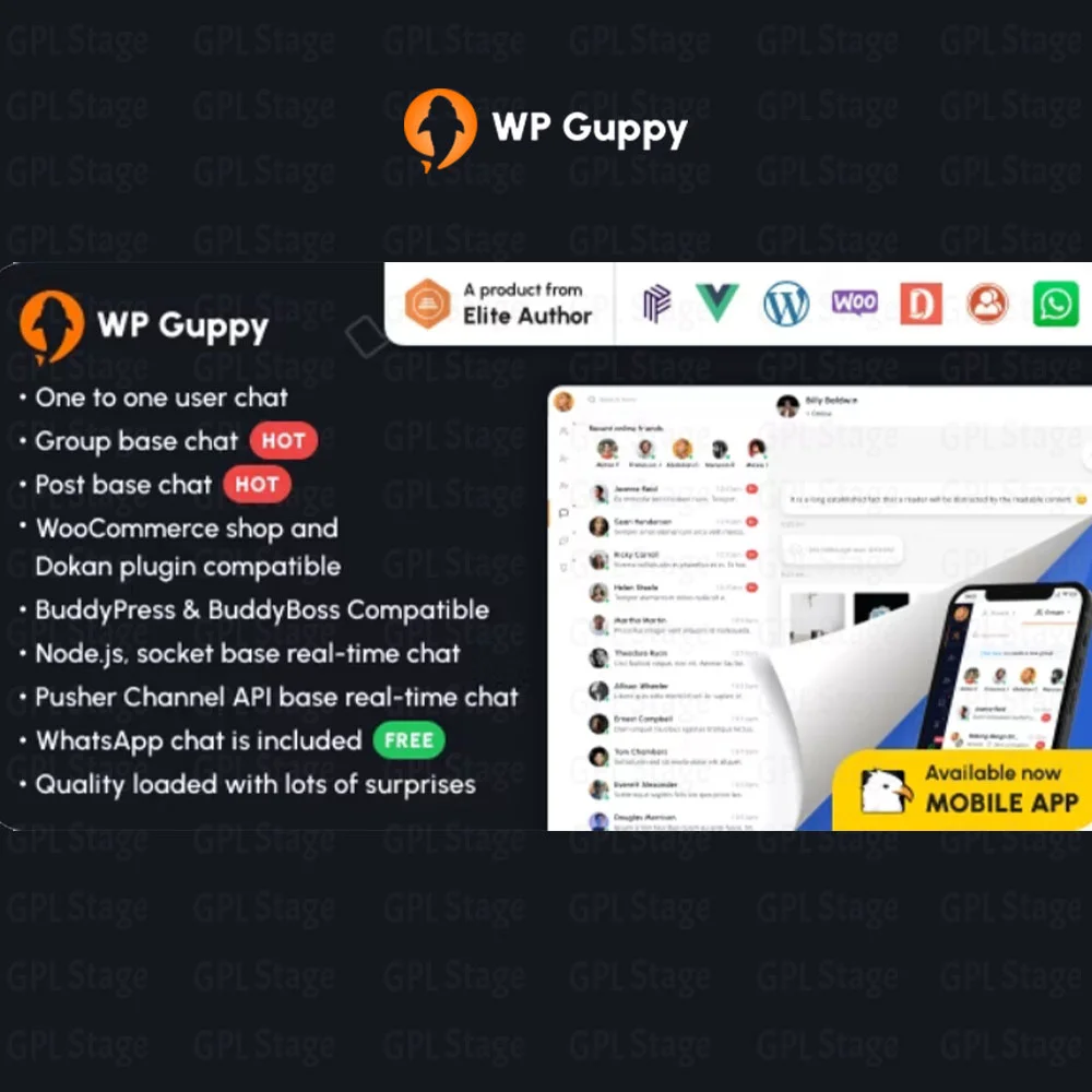 Buy WP Guppy Pro – A live chat plugin for WordPress by DigitalTricks Marketing Hub on Selar