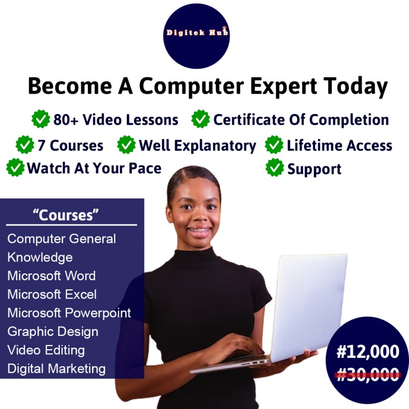 Buy Computer Training Course by Digitek Hub on Selar