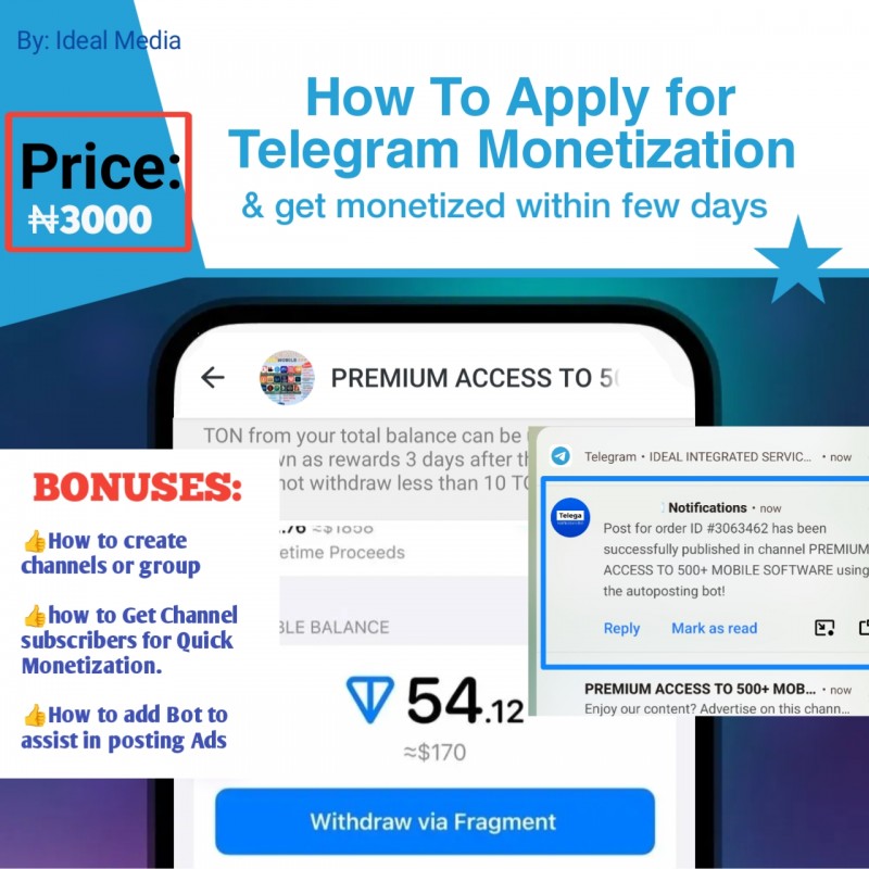 Buy Monetize Your Telegram Channel: Earn in Dollars from Anywhere by ...