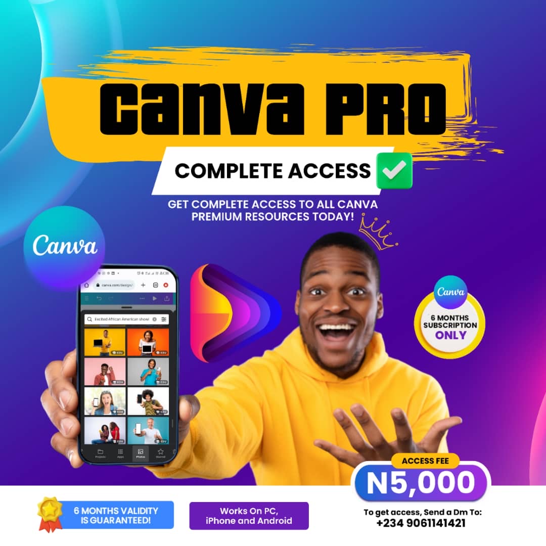 Buy Canva Pro Complete Access by Esther Akodu on Selar