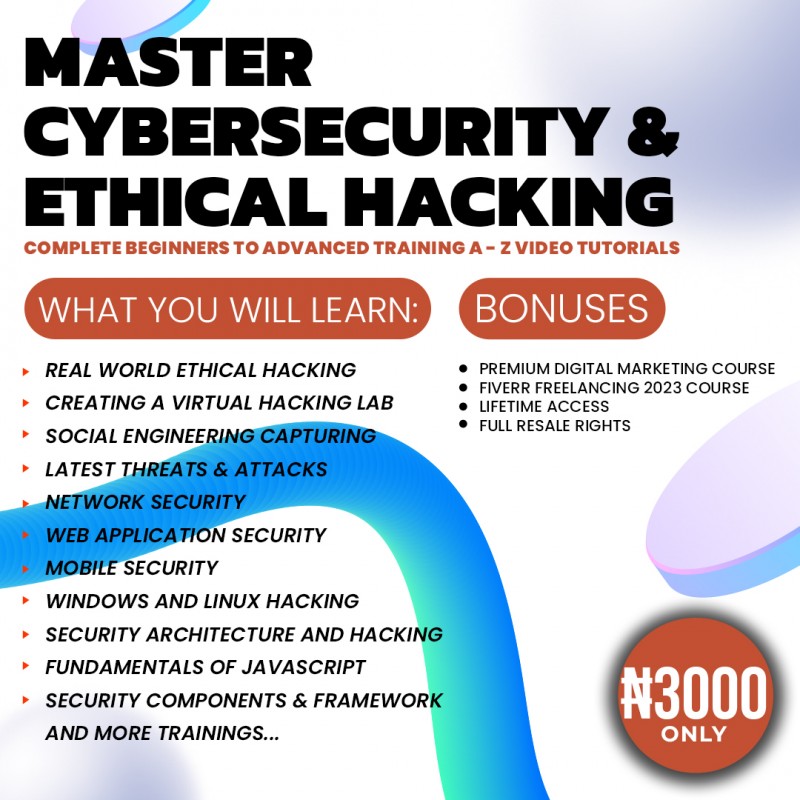 Buy MASTER CYBERSECURITY & ETHICAL HACKING by Excel and Earn on Selar