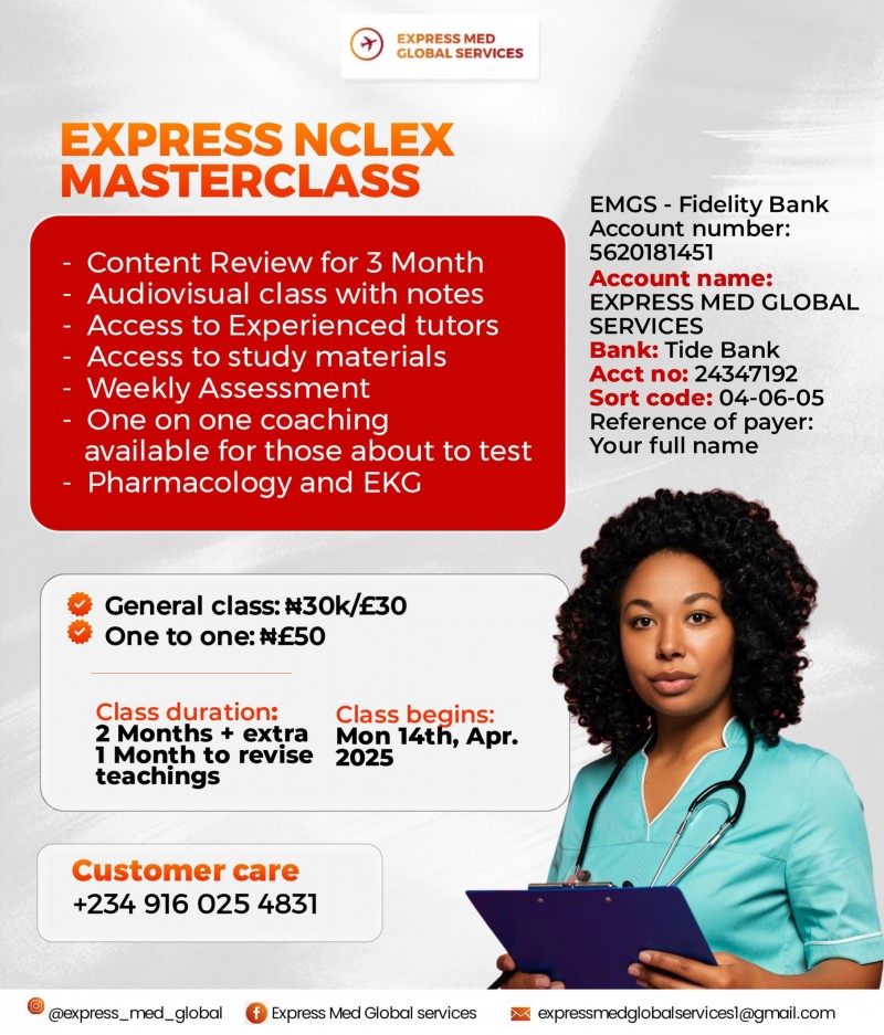 Buy Express NCLEX Masterclass by EXPRESS MED GLOBAL SERVICES on Selar