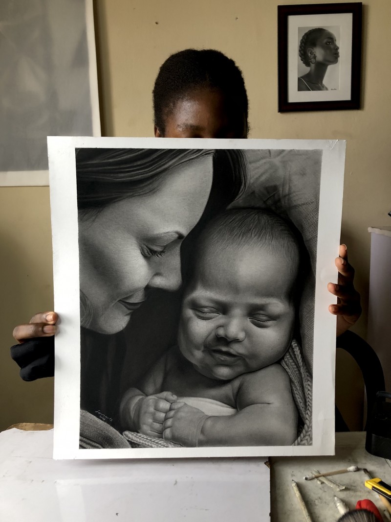 Buy Sanctuary (An 11" x 14" graphite drawing) by Faim Arts on Selar