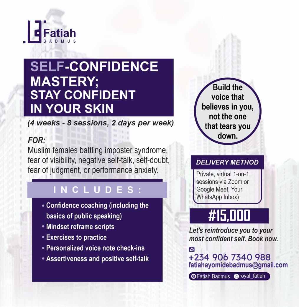 Buy Self-confidence Mastery by Fatiah Badmus on Selar