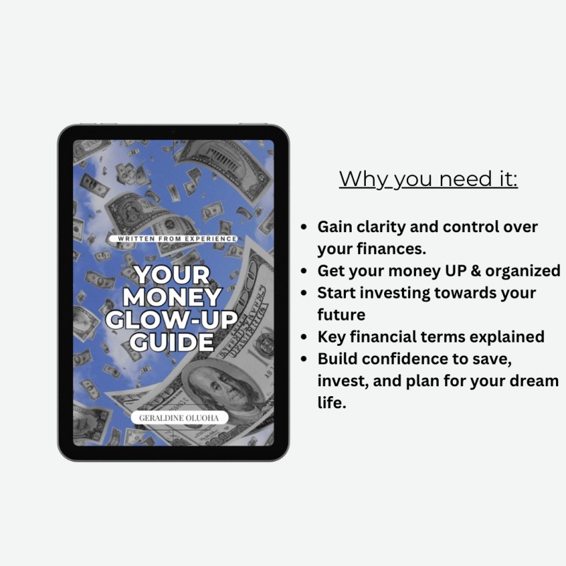 Buy Your Money Glow Up Guide by Geraldine Oluoha on Selar