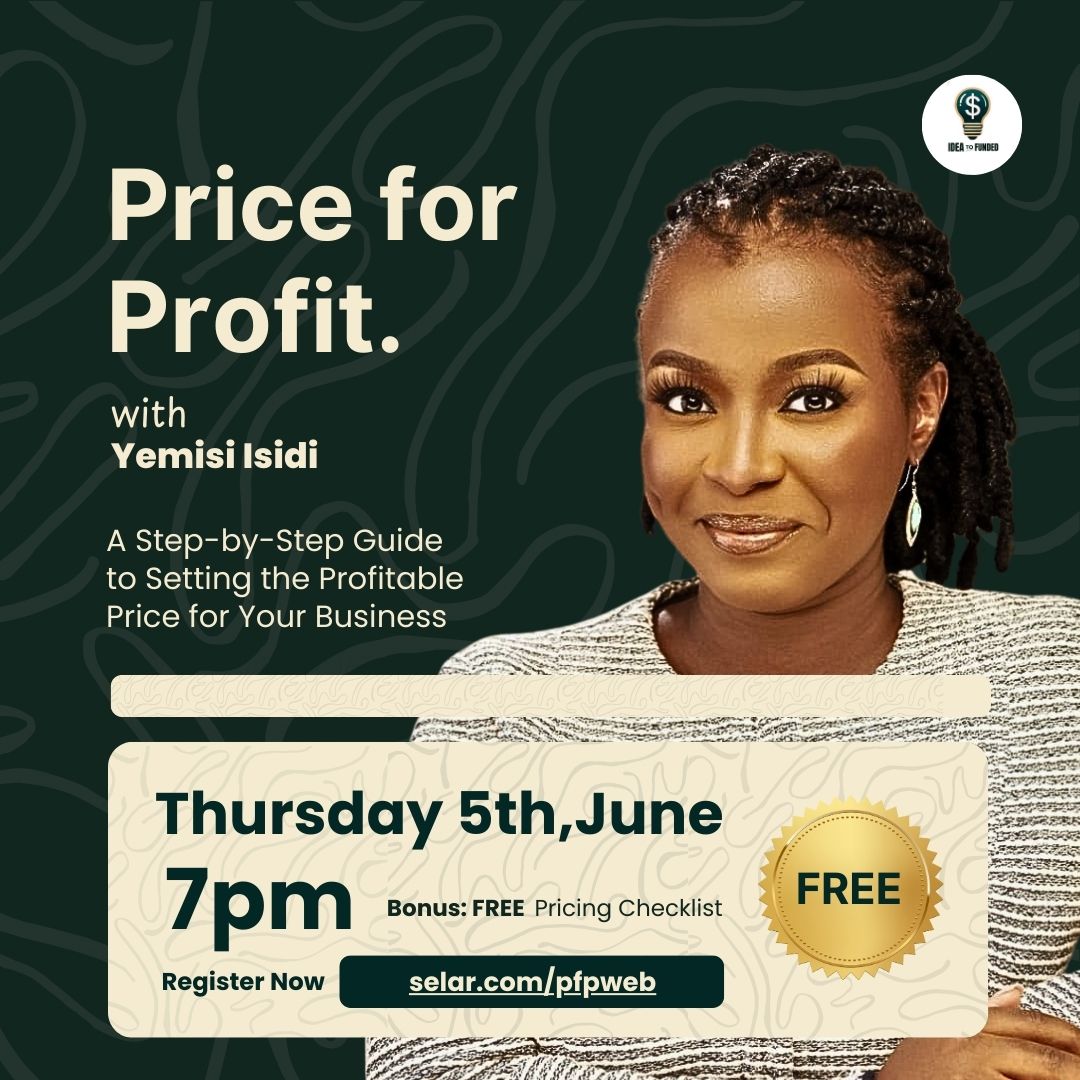 Get Price For Profit Webinar by IdeaToFunded on Selar