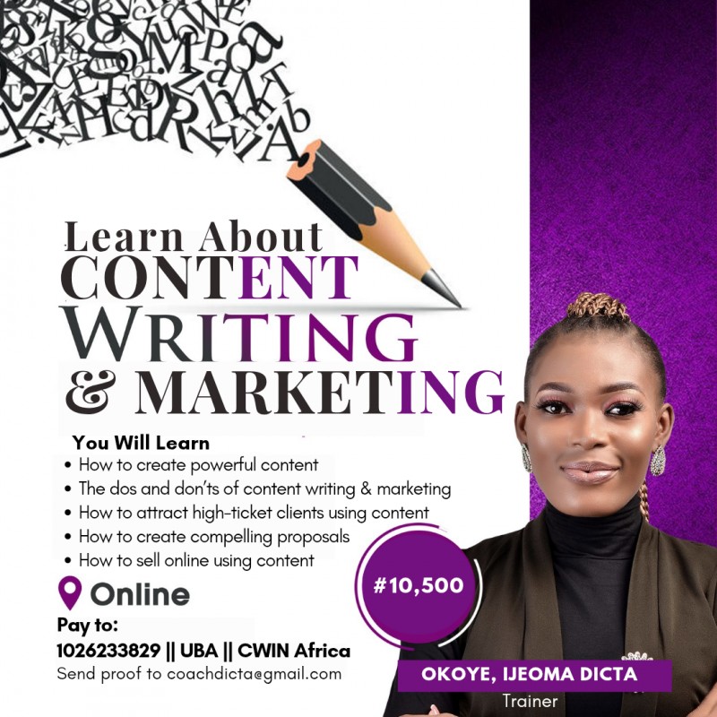 Buy CONTENT WRITING & MARKETING COURSE by Ijeoma Dicta on Selar