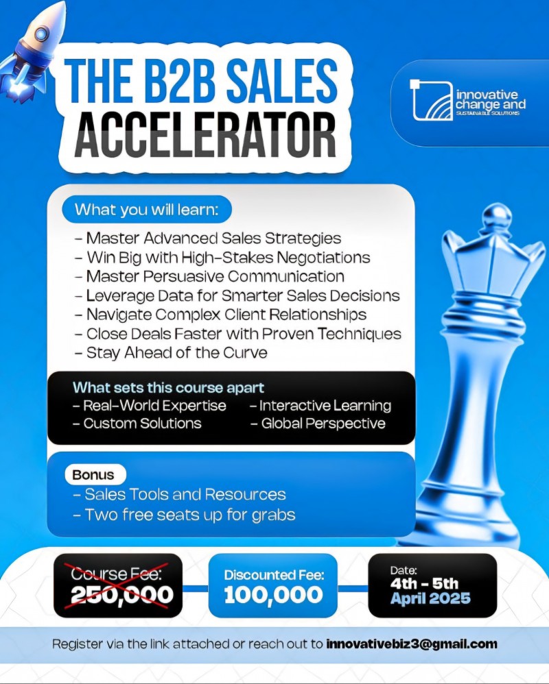 Buy THE B2B SALES ACCELERATOR by Ikoabasi Akpan on Selar