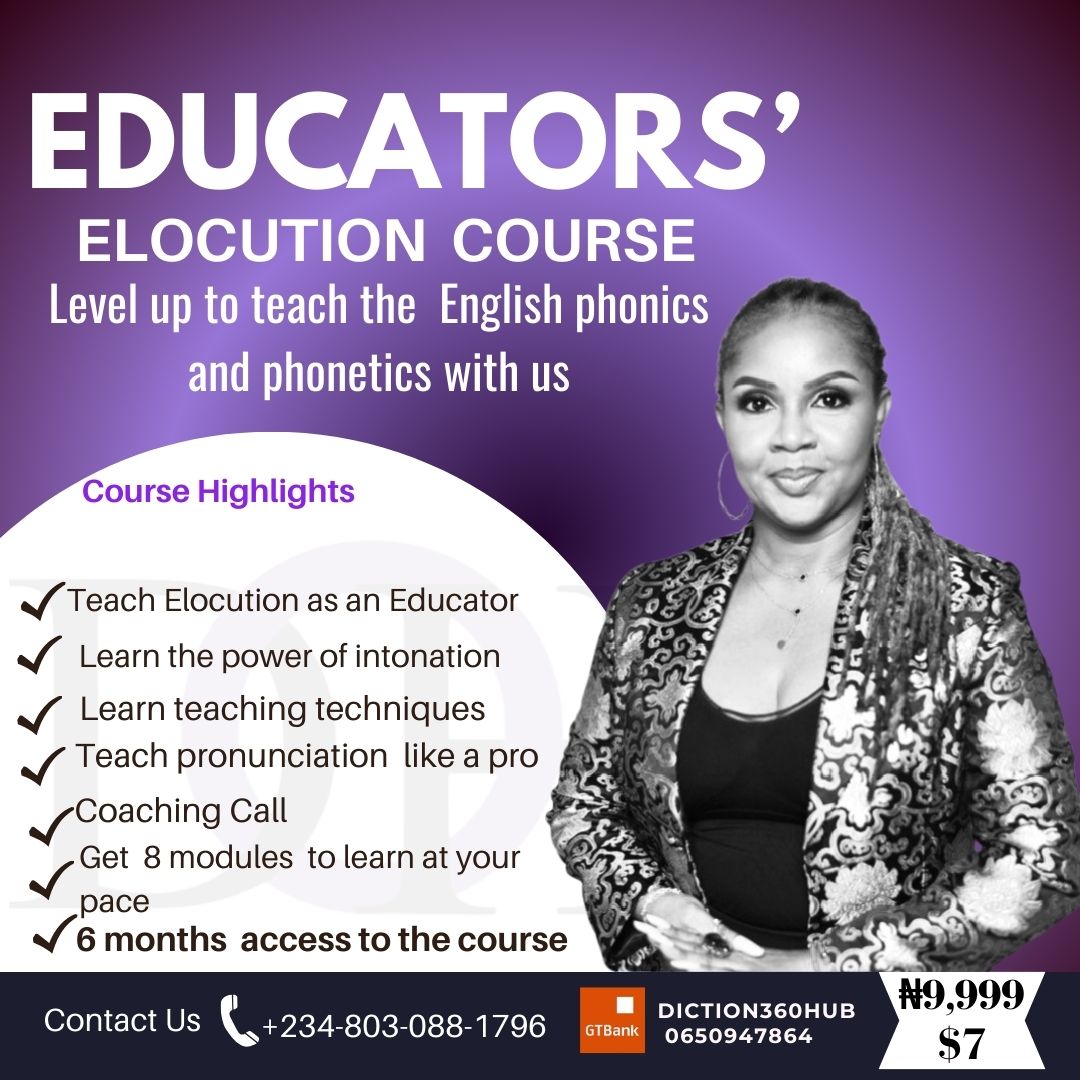 Buy EDUCATORS' ELOCUTION COURSE by diction360hub on Selar