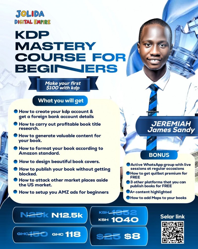 Buy KDP mastery for beginners by JEREMIAH JAMES SANDY on Selar