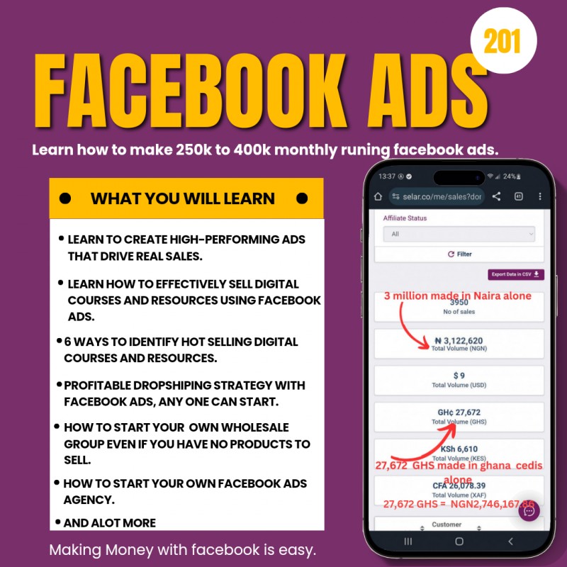 Buy FACEBOOK ADS MASTERY GUIDE by DIGITAL MARKETING SKILLS ACADEMY on Selar