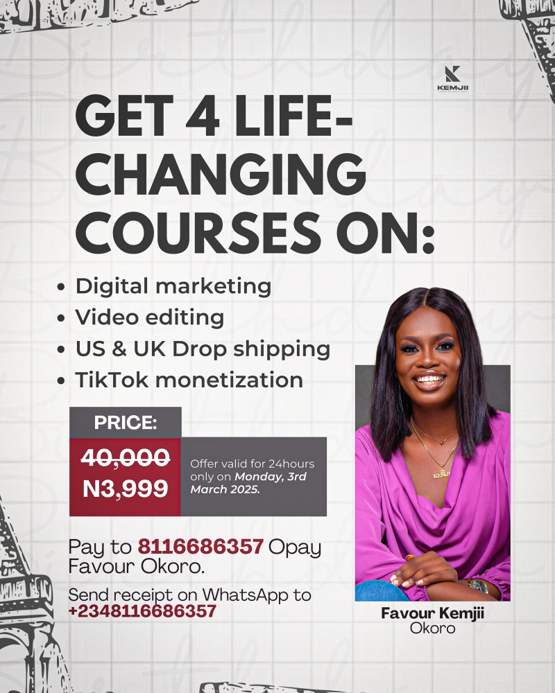 Buy BIRTHDAY OFFER (4 COURSES) by Favour Kemjii Okoro on Selar