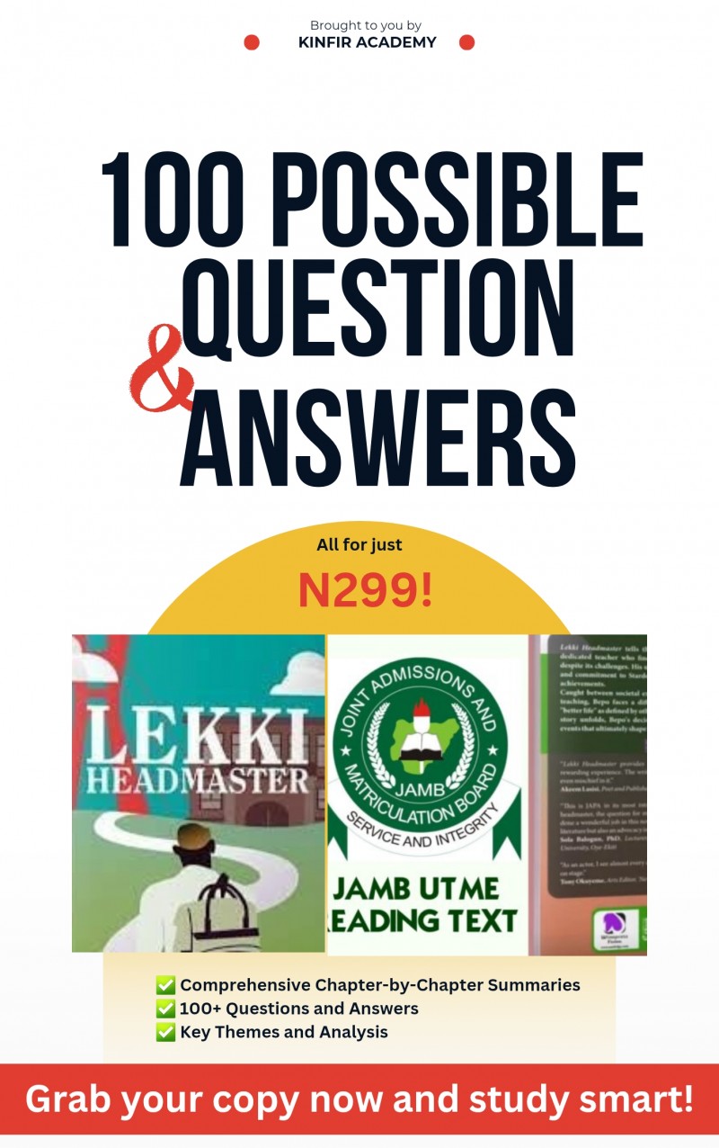 Buy 100+ possible Questions and Answer for Jamb 2025 by Ayomide David on Selar