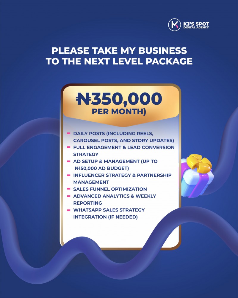 Buy Please Take My Business To The Next Level Package (₦350,000 per ...