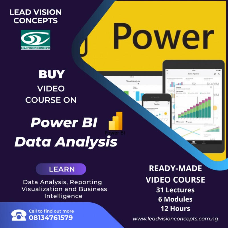 Buy Power BI Data Analysis and Visualization Video Course by Abraham Eninla on Selar