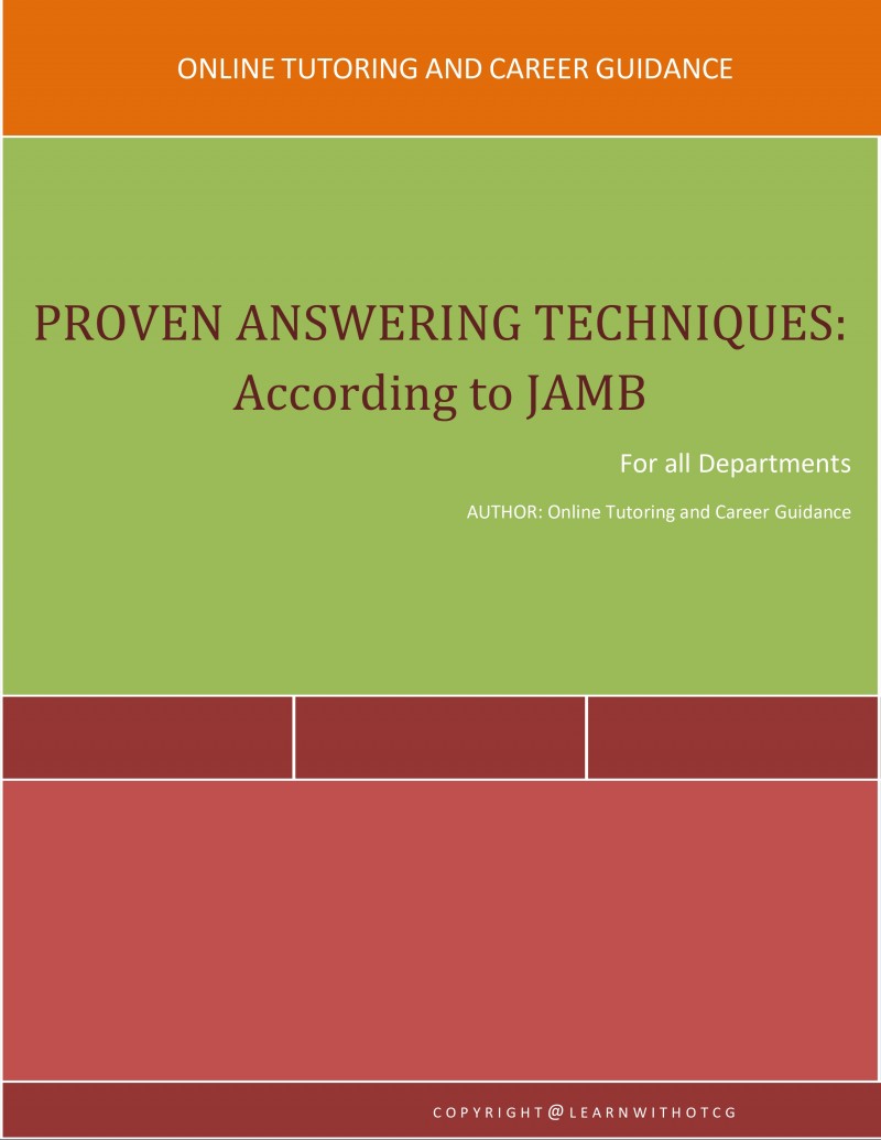 Buy Proven Answering Techniques: According to JAMB by Online Tutoring ...
