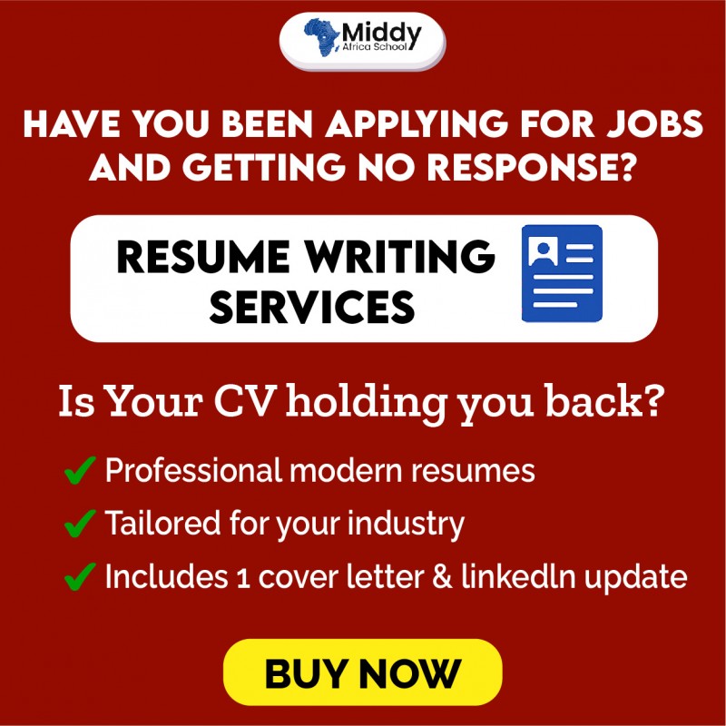 Buy RESUME/CV WRITING SERVICES by Middy Africa School on Selar