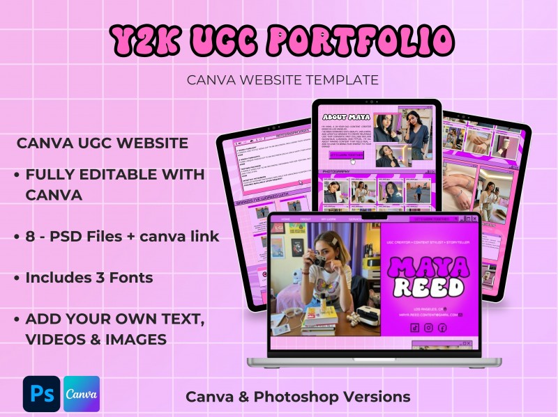 Buy Y2k UGC Portfolio Template, Y2k Portfolio Template, Retro Portfolio ...