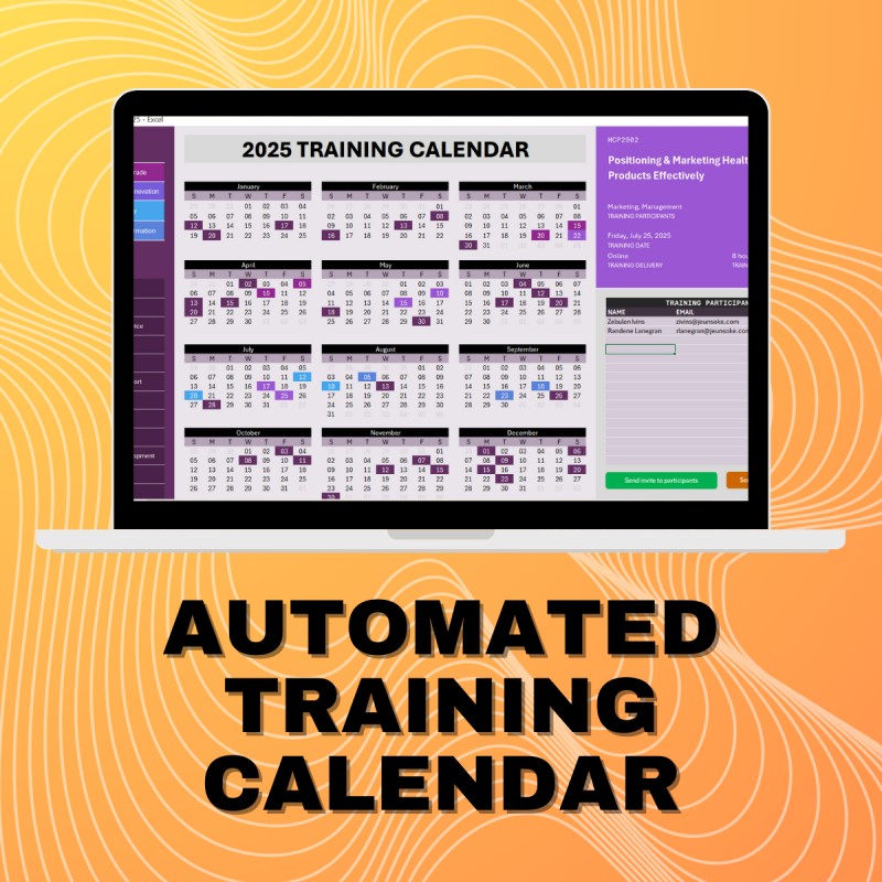 Buy Automated Training Calendar Template by The Business Missus on Selar