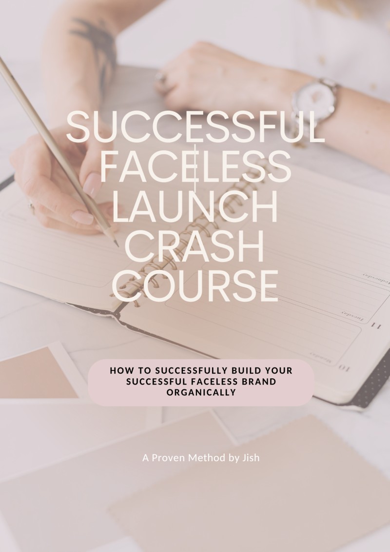 Buy Successful Faceless Launch Crash Course by Money WithJishh on Selar