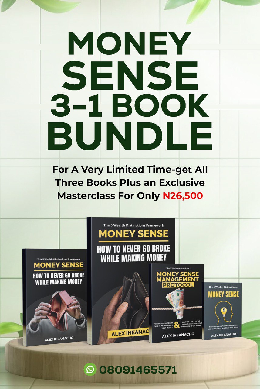 Buy Money Sense 3 in 1 Book Bundle Offer by Alex Iheanacho on Selar