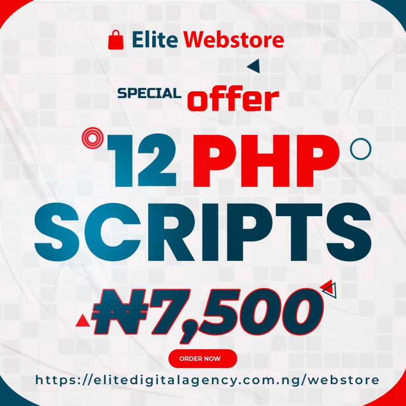 Buy 25 Premium PHP Scripts + Free Complete Web Design Course by Solomon Elijah Sunday on Selar