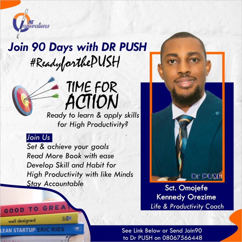 Buy 90 Days Growth Challenge Group with Dr PUSH by ORE INNOVATIONS on Selar