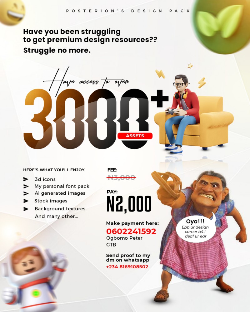 Buy GRAPHIC DESIGN PACK by Peter Odion Ogbomo on Selar