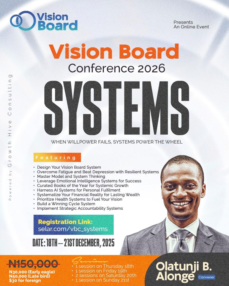 Buy Systems - Vision Board Conference 2026 by Olatunji B. Alonge on Selar