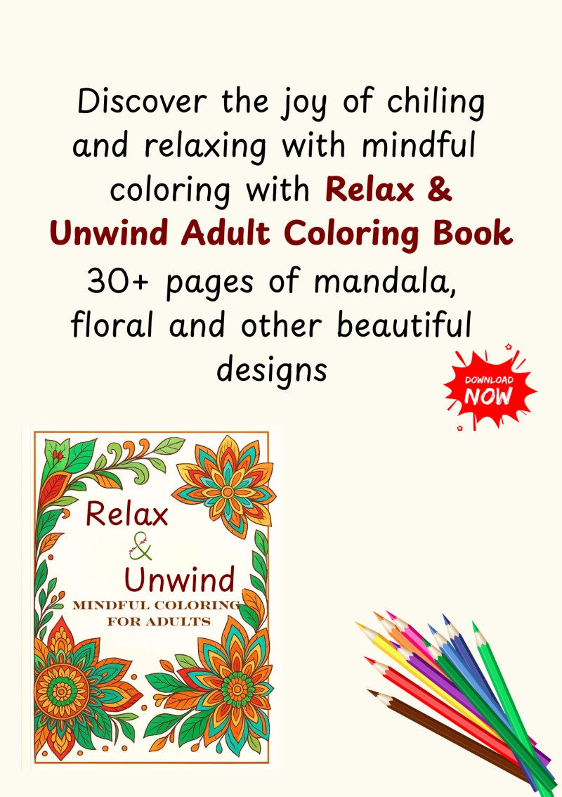 Buy Relax & Unwind: A Mindful Coloring Book for Adults by Oluwadarasimi ...