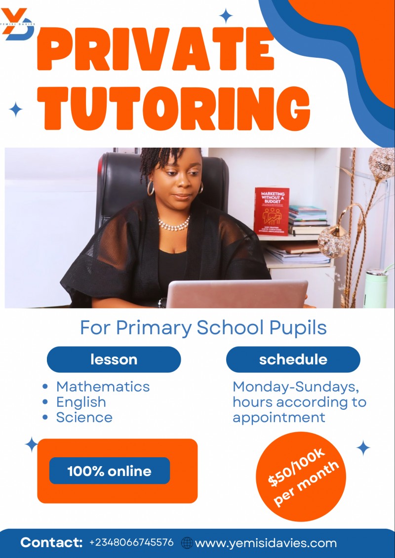 Buy Private Tutoring Classes by Oluyemisi Onipinsaiye Davies on Selar