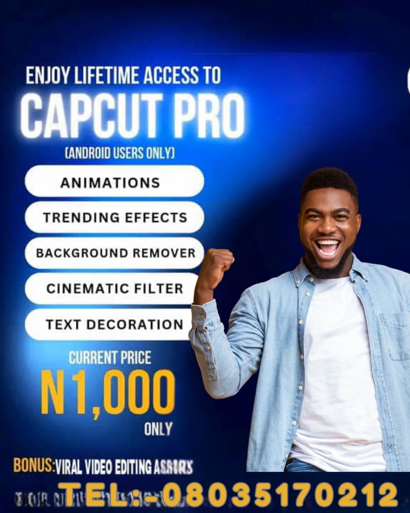 Buy CapCut Pro – The Ultimate Video Editing Tool for Creators by Adedoja Abayomi E on Selar