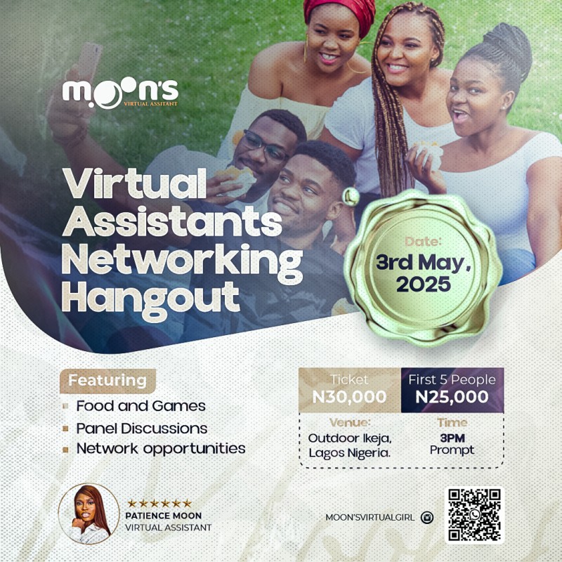 Buy Virtual Assistant Networking Hangout by Patience Moon on Selar