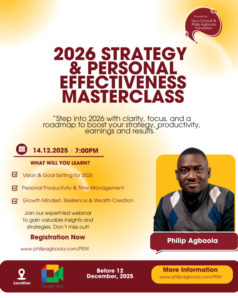 Get 2026 Strategy and Personal Effectiveness Masterclass by Philip Agboola on Selar
