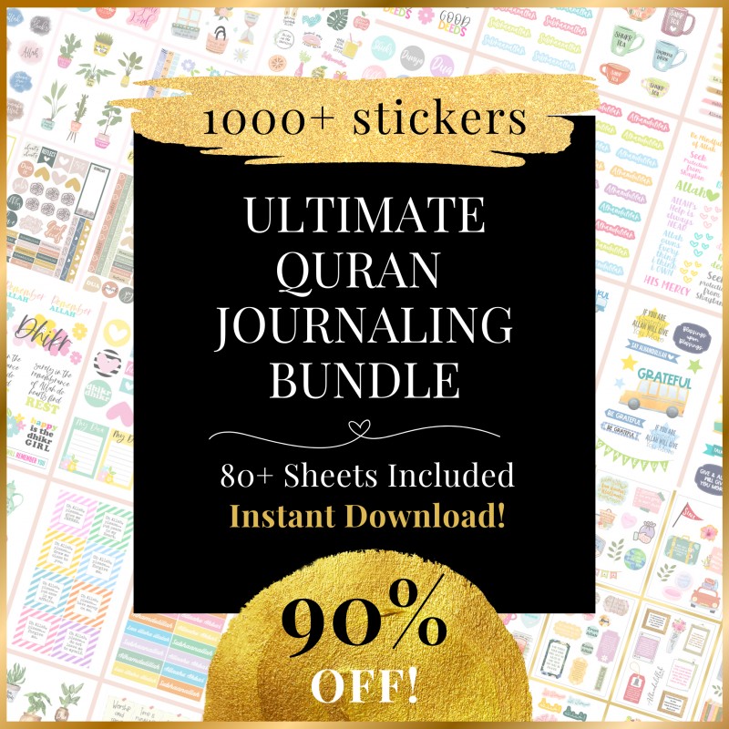 Buy Quran journaling Sticker Sheets Bundle | Digital Printable Download ...