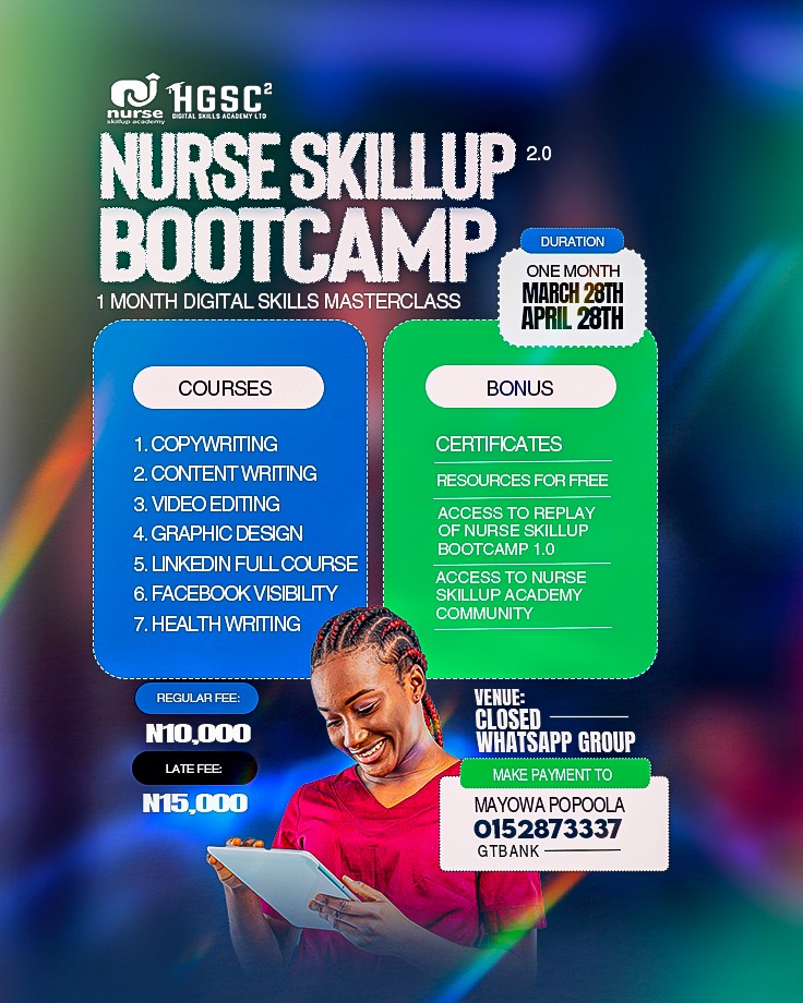 Buy Nurse SkillUp Bootcamp 2.0 by Mayowa Racheal Popoola on Selar