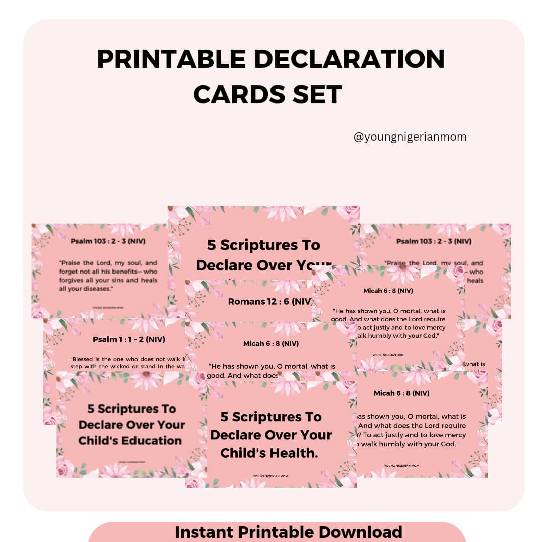 Buy Scripture Declaration Card Set for Parents by Rita Chidinma ...
