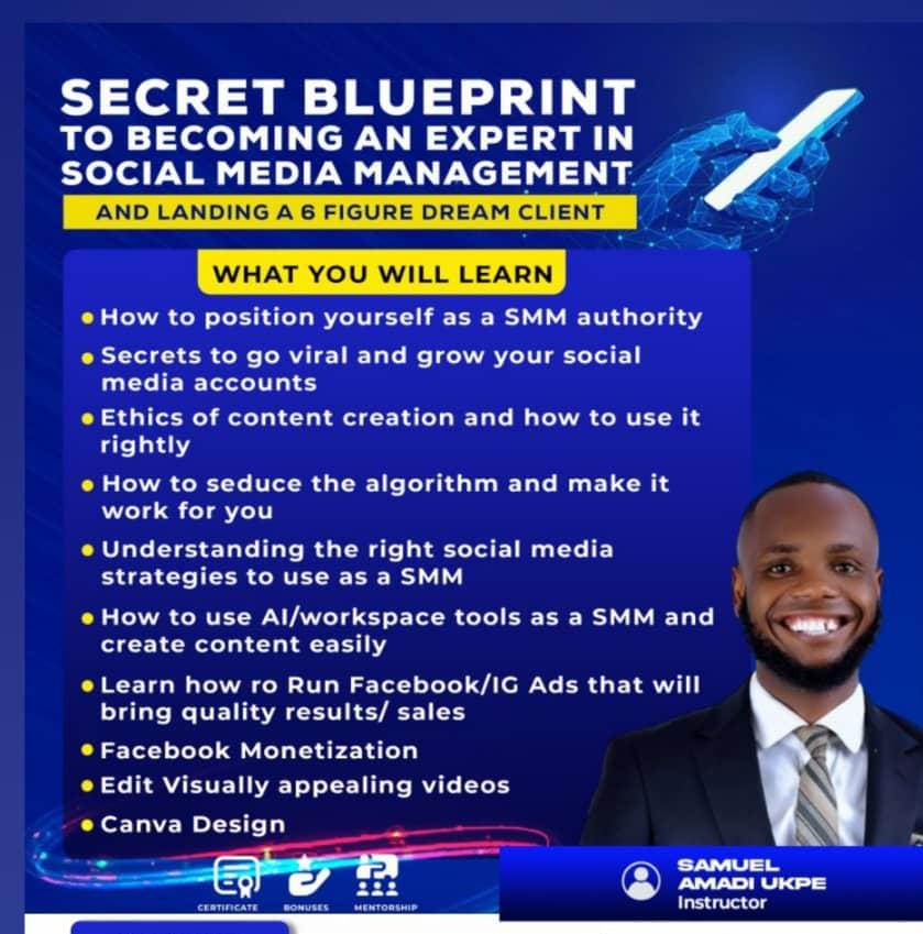 Buy Learn Secret Blueprint To Becoming An Expert In SMM / Land a 6 Figure Dream Client in 30 ...