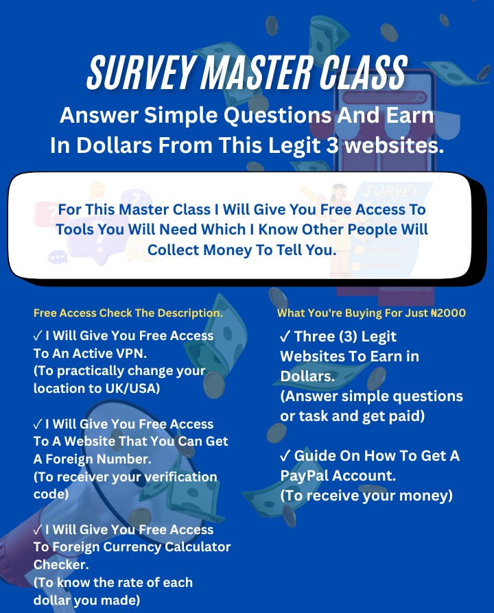 Buy SURVEY MASTER CLASS. by LEGIT ONLINE STORE on Selar