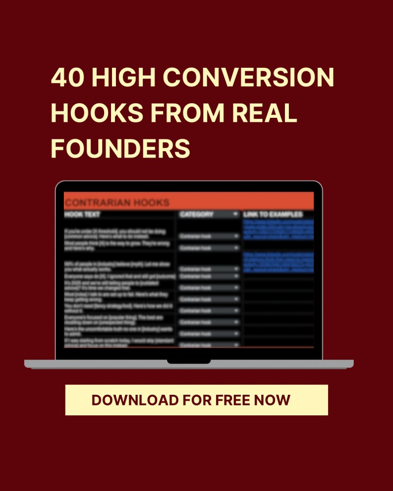 Get 40 Proven Content Hooks for Founders: Plug-and-Play Templates for ...